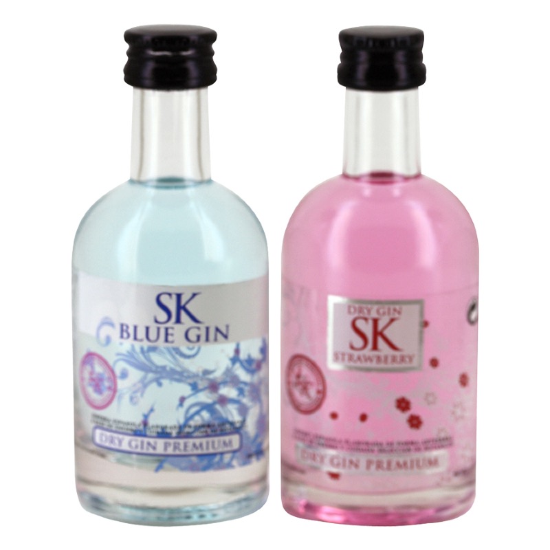 Duo de mignonnettes Gin SK BLUE & STRAWBERRY