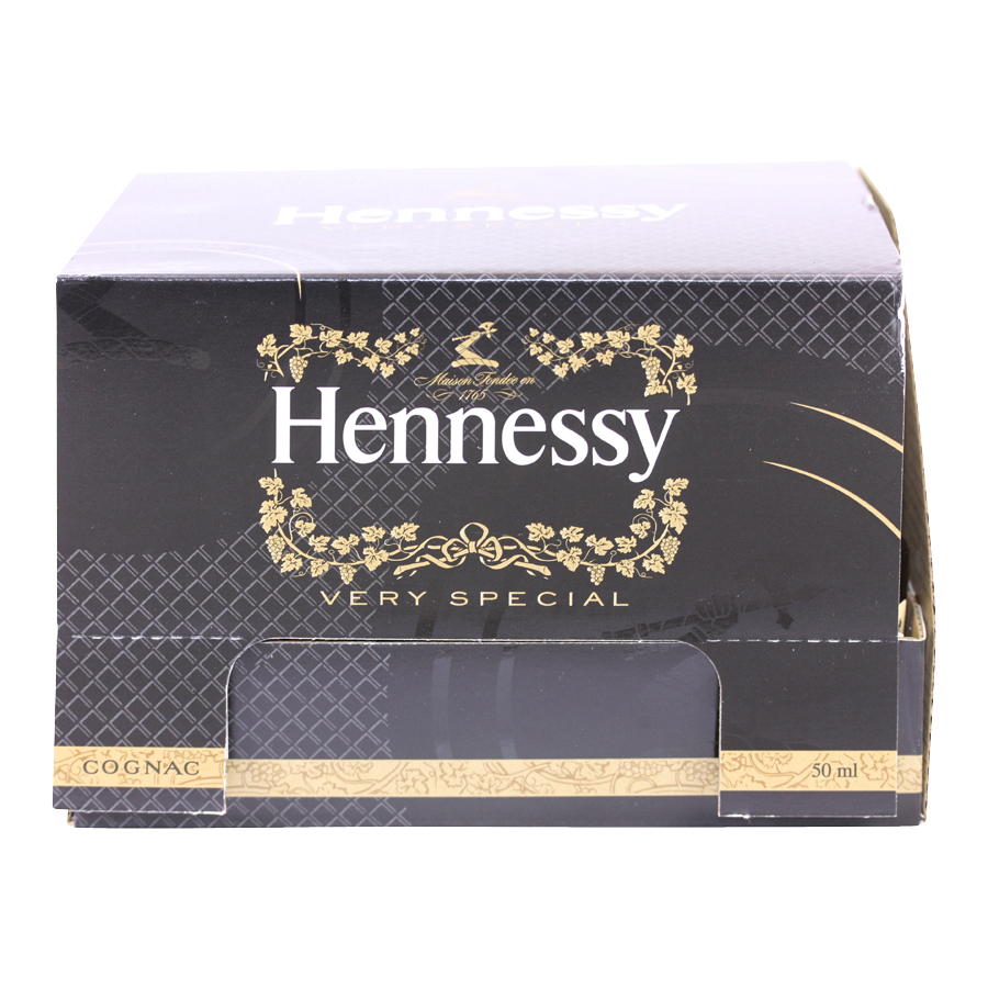 Box 12 mignonnettes de Cognac HENNESSY VS 5 cl 40°